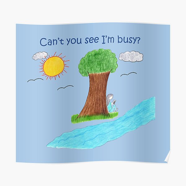 Póster «Lectura ocupada, lectura, ratón de biblioteca, sueño de lectura ...