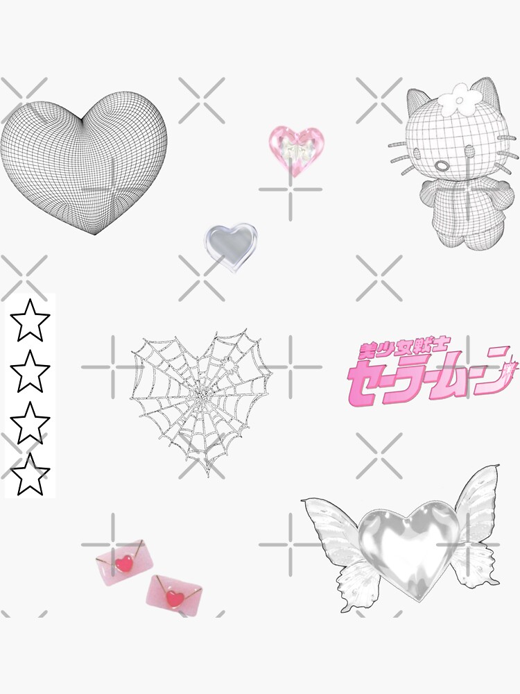 "cybercore / webcore sticker pack (9 pcs)" Sticker for Sale by Wynters ...