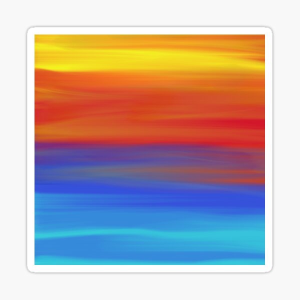 Pegatina «Llamas del sol y ondas de agua» de RemieJames | Redbubble