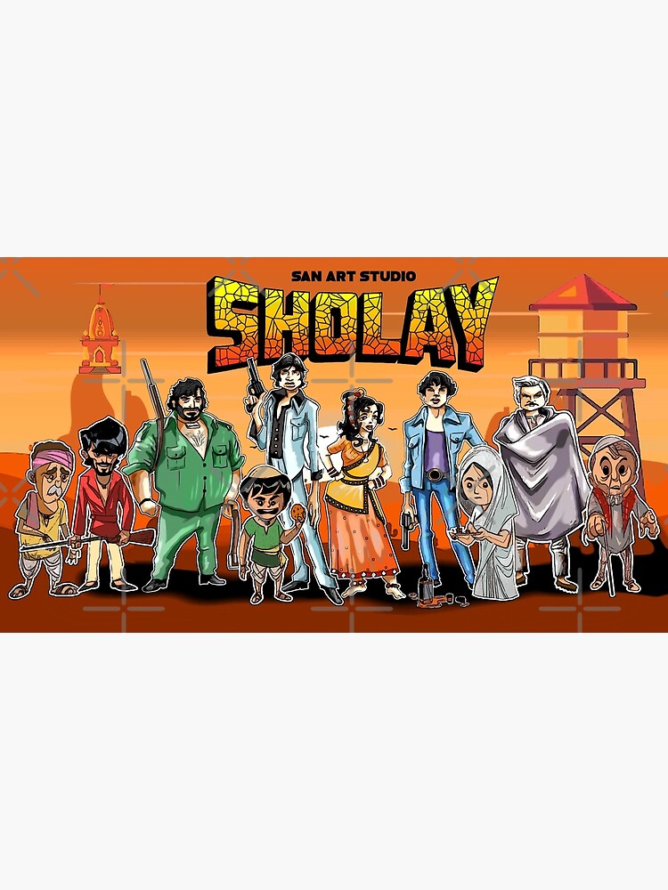 "SHOLAY Cartoons" Art Print for Sale by Sansahota | Redbubble