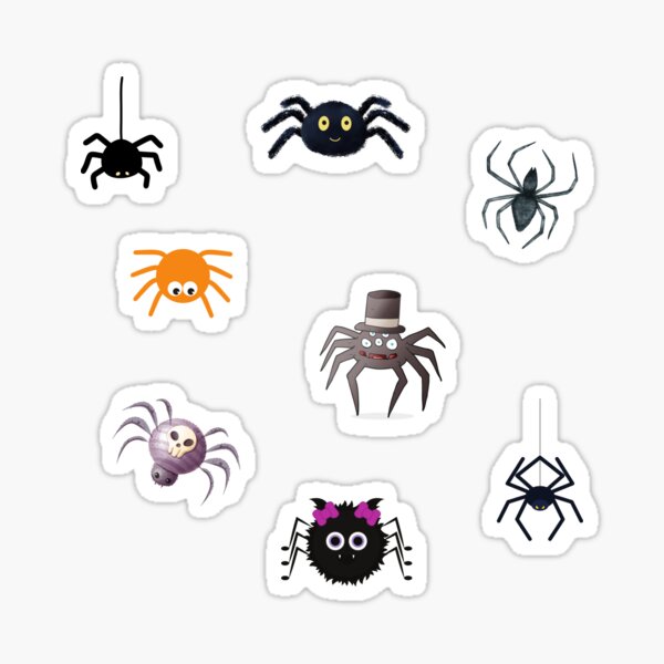 "Scary Spooky Halloween Spiders" Sticker for Sale by silviaol | Redbubble
