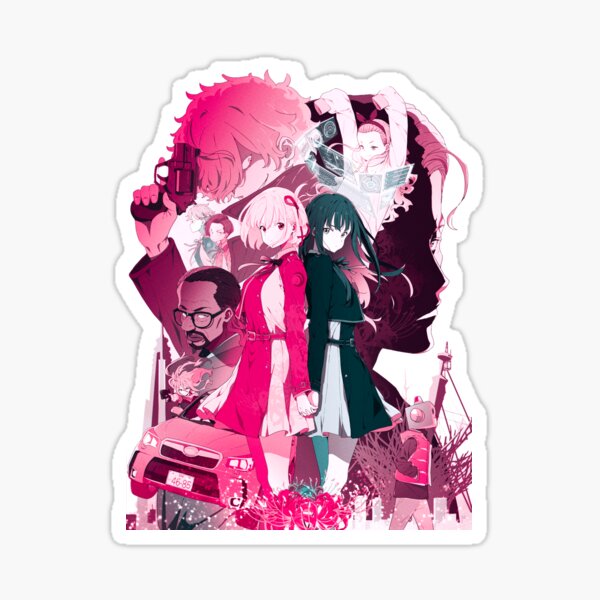 "Lycoris Recoil" Sticker for Sale by Sarkitawo | Redbubble