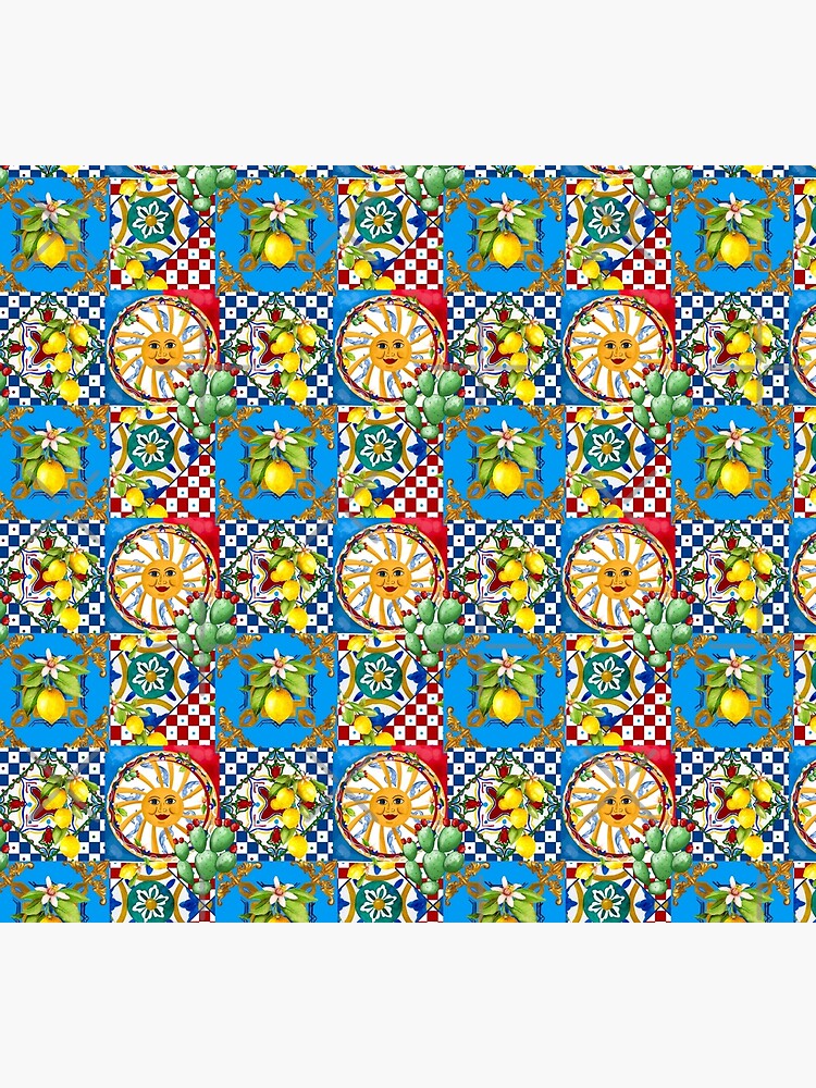 Sicilian Tiles,mediterranean,mosaic,lemons, Socks Designed & Sold By ...