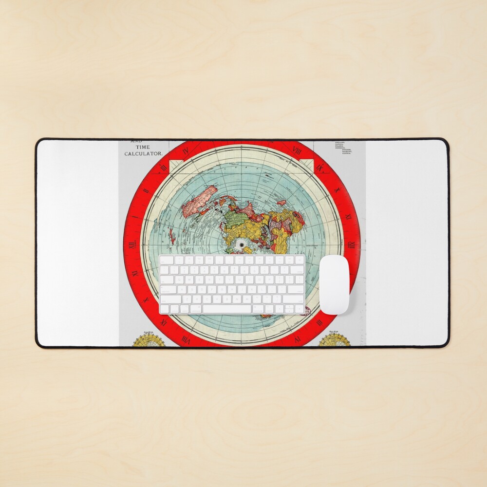 "Flat Earth 1892 Gleason's New Standard Map Of The World NASA Lies Dome ...