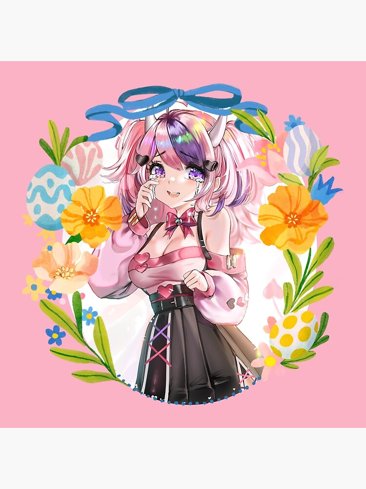 Póster «Ironmouse Cute Vtuber Girl con hermoso marco de guirnalda ...