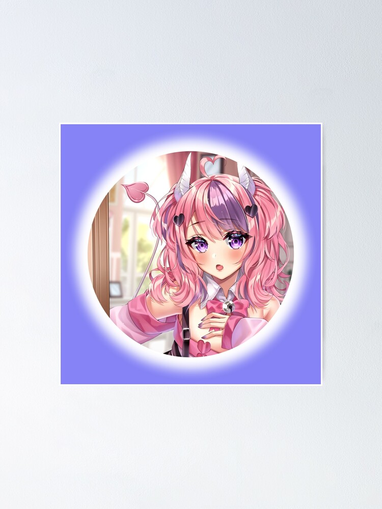 Póster «Ironmouse Cute Vtuber Girl Marco de corte circular» de ...