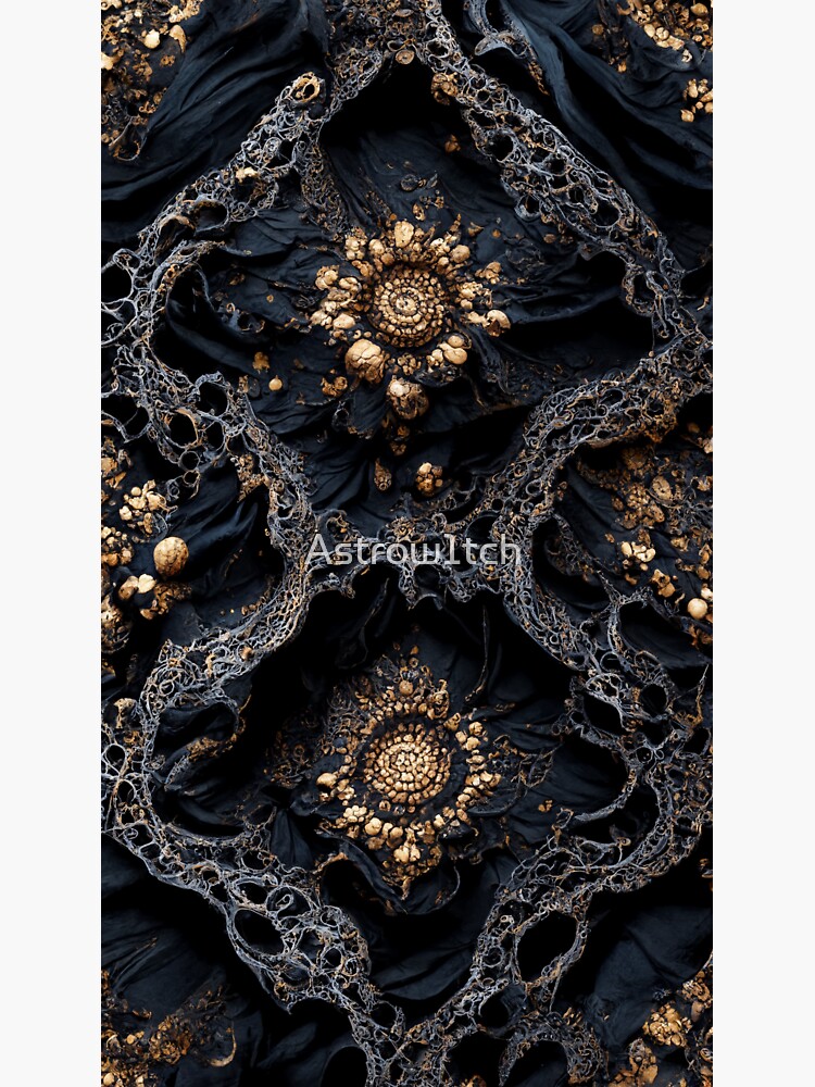"Organic Satisfying 8K Pattern. Relaxing Gothic Gold and Black ...