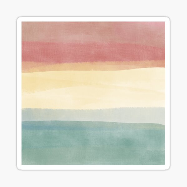 "Watercolor landscape gradient " Sticker for Sale by picsnpatterns ...