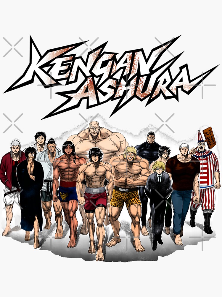 "All Times Of/ Kengan Ashura Anime " Sticker for Sale by Agougou-Shop ...
