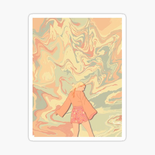 "70s theme art print" Sticker for Sale by abigalerose | Redbubble