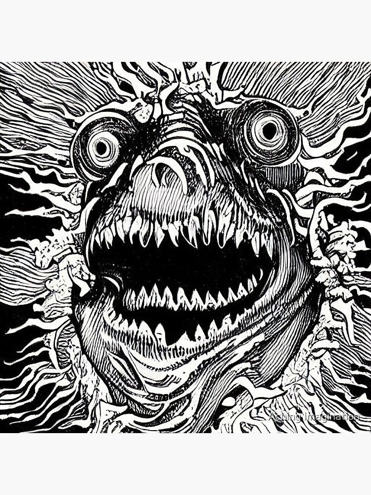 "Horror Sea Monster Ink" Sticker for Sale by achingimagine | Redbubble