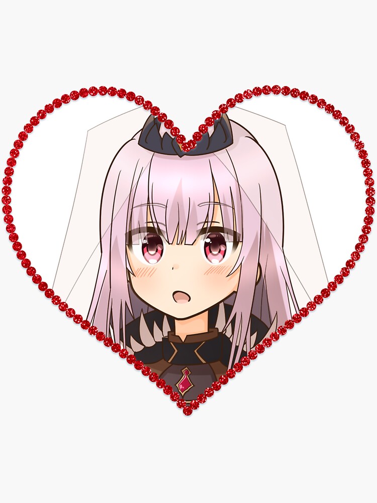 "Mori Calliope hololive Vtuber Heart Shape Cut With Rose Border ...