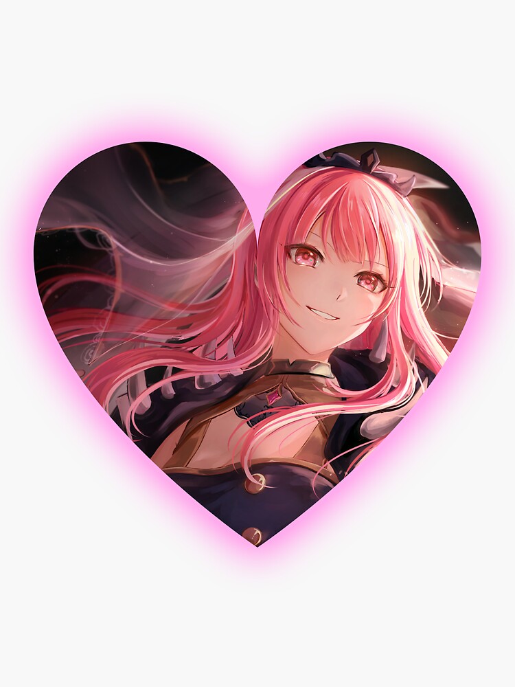 "Mori Calliope Cute Vtuber Beautiful Heart Shape Cut" Sticker for Sale ...