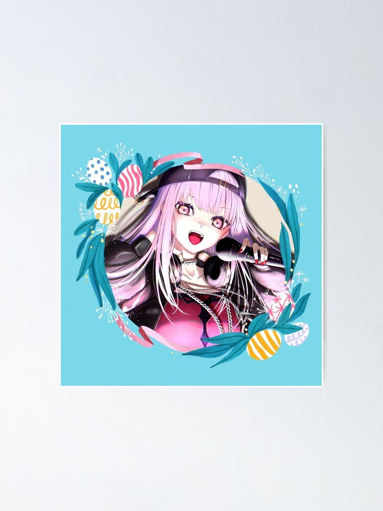 Póster «Mori Calliope Cute Vtuber Clover Hermoso corte en forma de corazón» de creativille ...