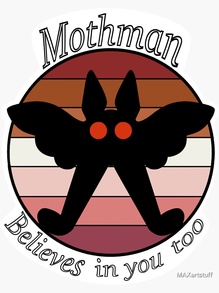 "Lesbian mothman" Sticker for Sale by MAXartstuff | Redbubble