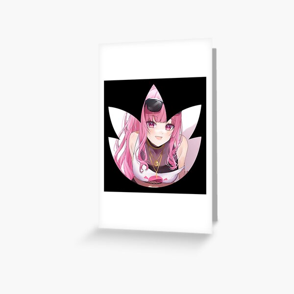 "Mori Calliope Cute Vtuber Beautiful Leaf Shape Cut" Greeting Card for ...
