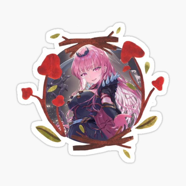 "Kopie von Mori Calliope Cute Vtuber Beautiful Floral Frame" Sticker ...