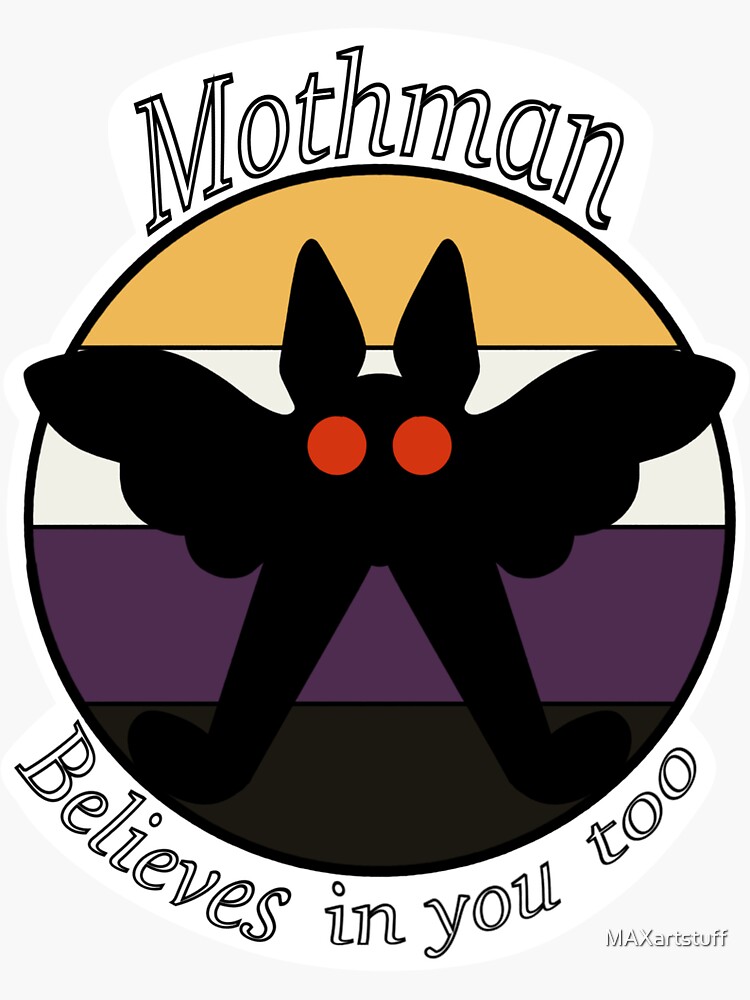 "Pride mothman" Sticker for Sale by MAXartstuff | Redbubble