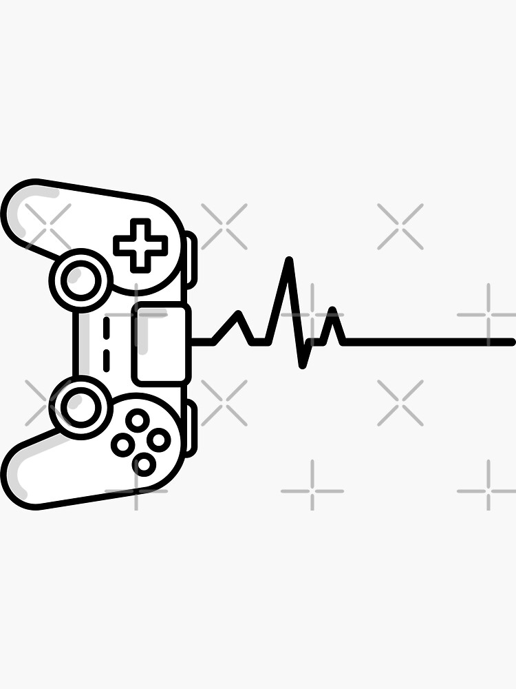 "Cool graphic game console controller EKG heartbeat line gifts for ...
