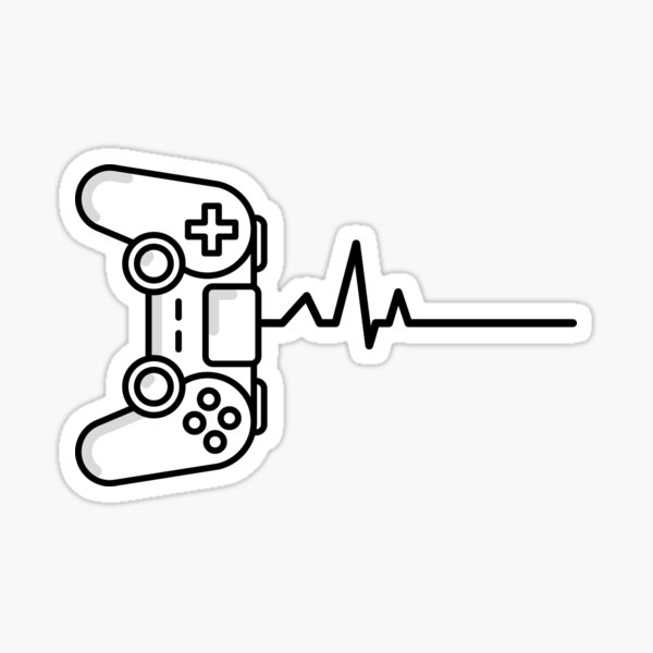 "Cool graphic game console controller EKG heartbeat line gifts for ...
