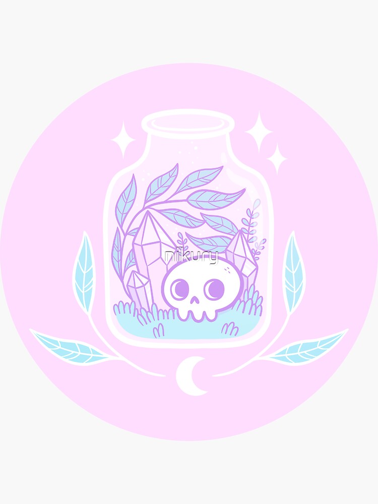 "Pastel Terrarium // Pink | Nikury" Sticker for Sale by nikury | Redbubble