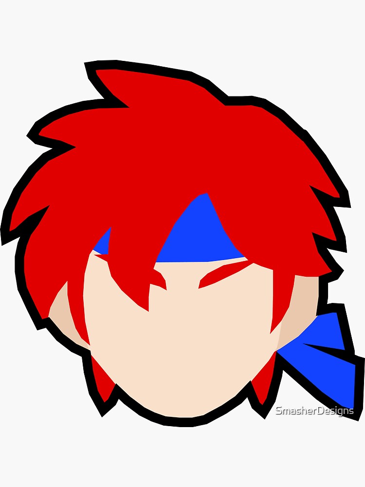 "SSBU roy stock icon " Sticker for Sale by SmasherDesigns | Redbubble