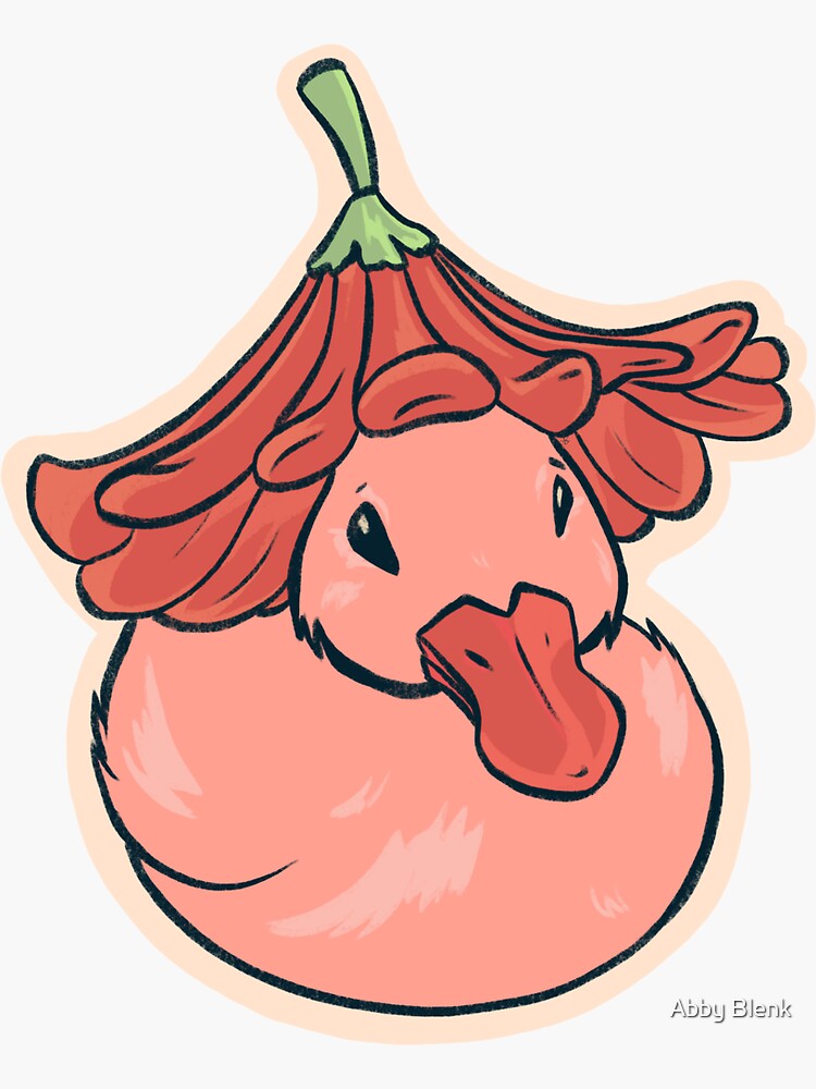 Strawberry Duck Sticker For Sale By Aruthb Redbubble