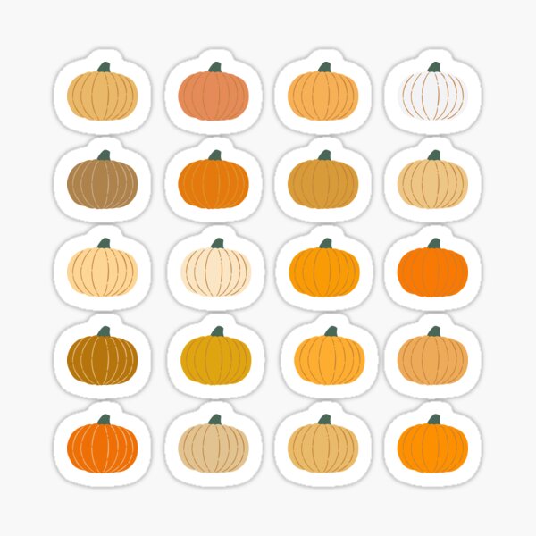 "cute pumpkin sticker pack" Sticker for Sale by KallieCo | Redbubble