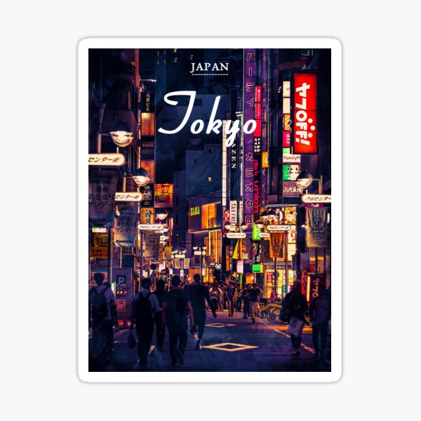 "Tokyo Japan City" Sticker for Sale by Alexandra Rty | Redbubble