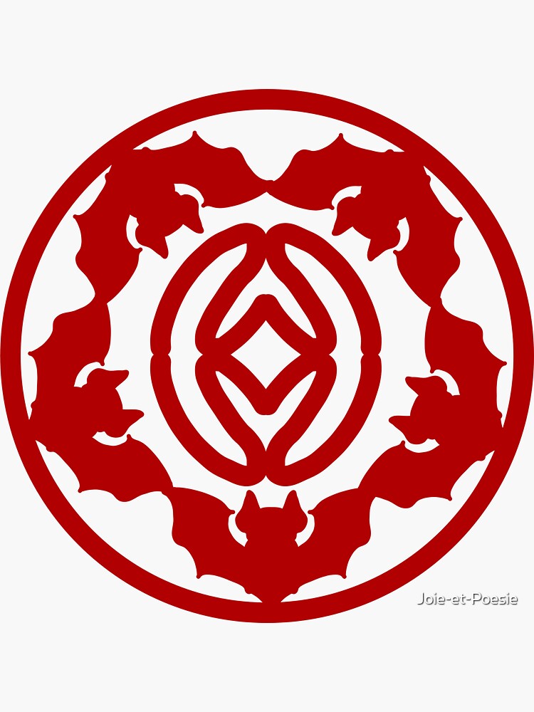 "Chinese lucky amulet the 5 virtues the 5 bats" Sticker for Sale by ...