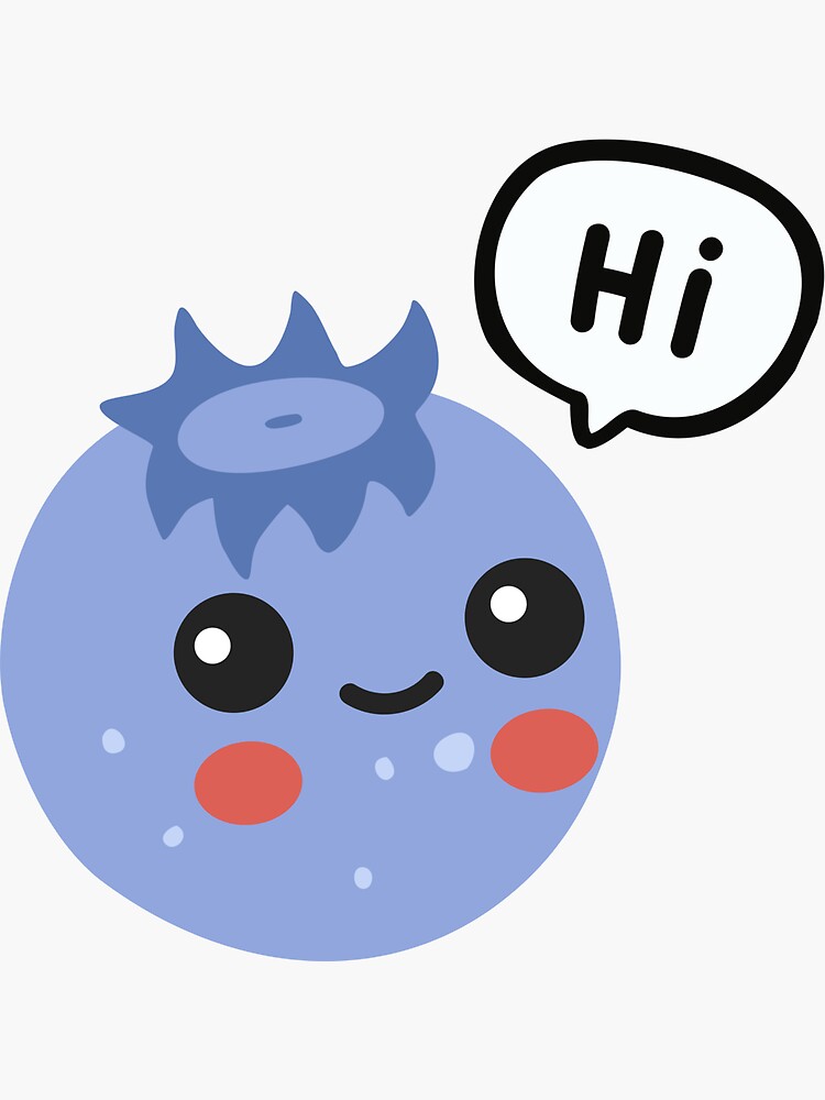 "cute blueberry" Sticker for Sale by KallieCo | Redbubble