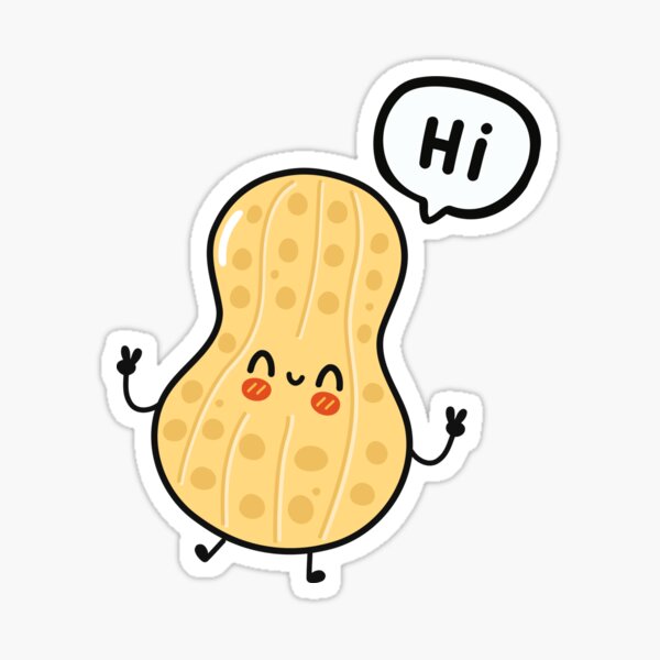 "peanut sticker" Sticker for Sale by KallieCo | Redbubble