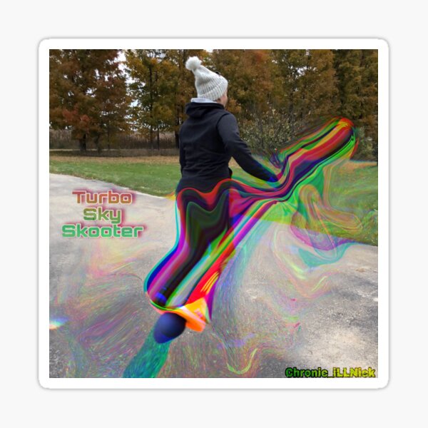"Turbo Sky Skooter" Sticker for Sale by NickCastagbro | Redbubble