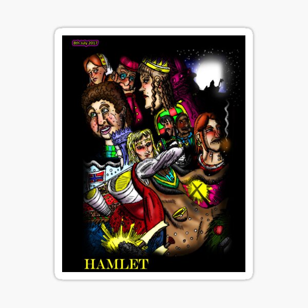 "Hamlet poster" Sticker for Sale by Densetsu1000 | Redbubble