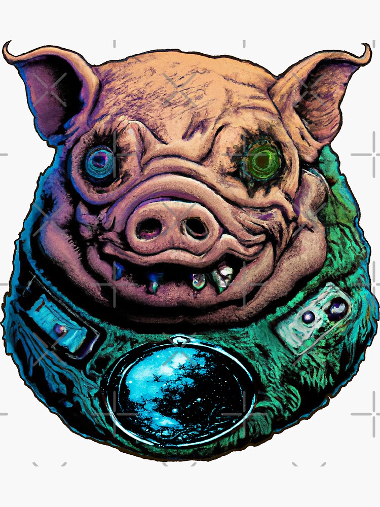 "Pigs in Space (naturally)" Sticker for Sale by lensman888 | Redbubble