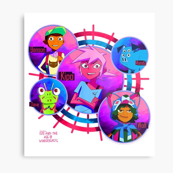 Lámina metálica «Wolf, Benson, Kipo, Dave, Benson - Kipo y la era de ...