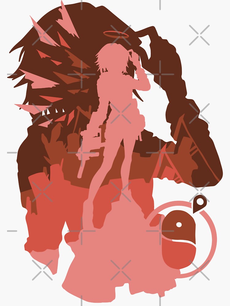 "Silhouette of Exusiai the battle angel from Arknights game made with ...