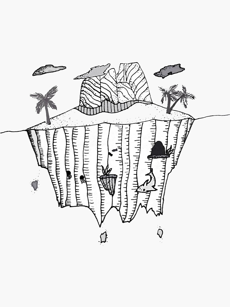 "Lone Island Line Art" Sticker for Sale by artsoul09 | Redbubble