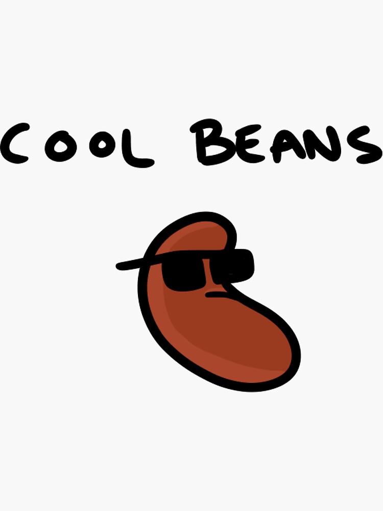 "cool beans sticker" Sticker for Sale by SnekShirt | Redbubble