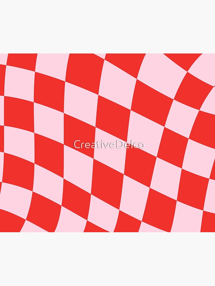 "Aesthetic Red and Pink Checker Print" Poster for Sale by CreativeDelco ...