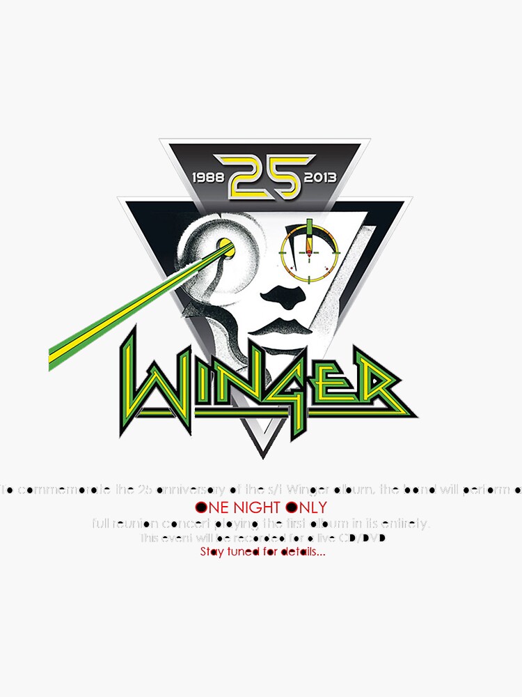 "WINGER BAND" Sticker for Sale by mclayalk5 | Redbubble