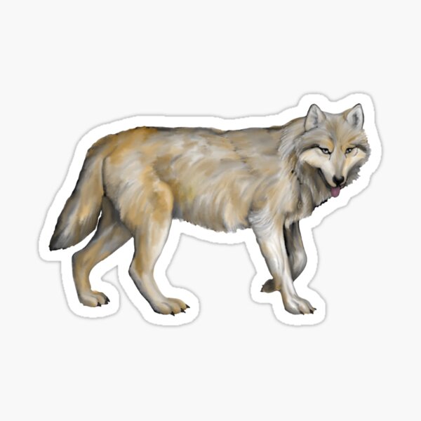 "Walking grey wolf " Sticker for Sale by Wolf-Moon-Mumma | Redbubble