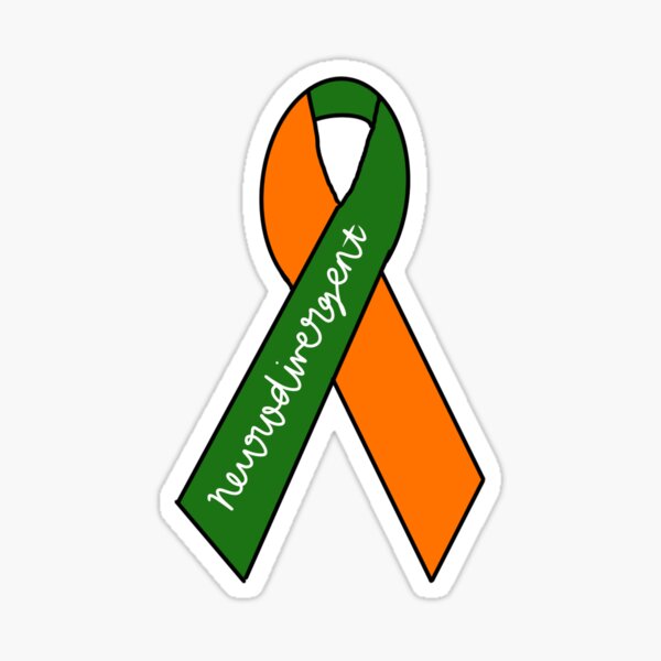 "Neurodivergent Awareness Ribbon " Sticker for Sale by jenmishalecki ...