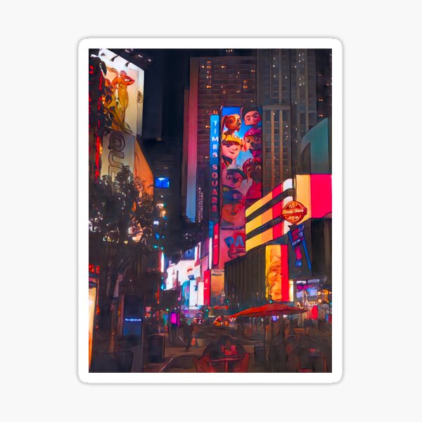 "Times Square, Manhattan, New York, USA" Sticker for Sale by nastyneon ...