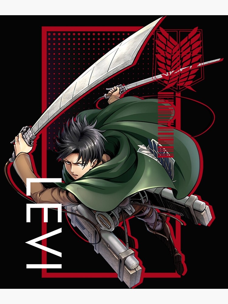 "Levi Ackerman - Attaque sur Titan - Portrait de personnage" Art Print ...
