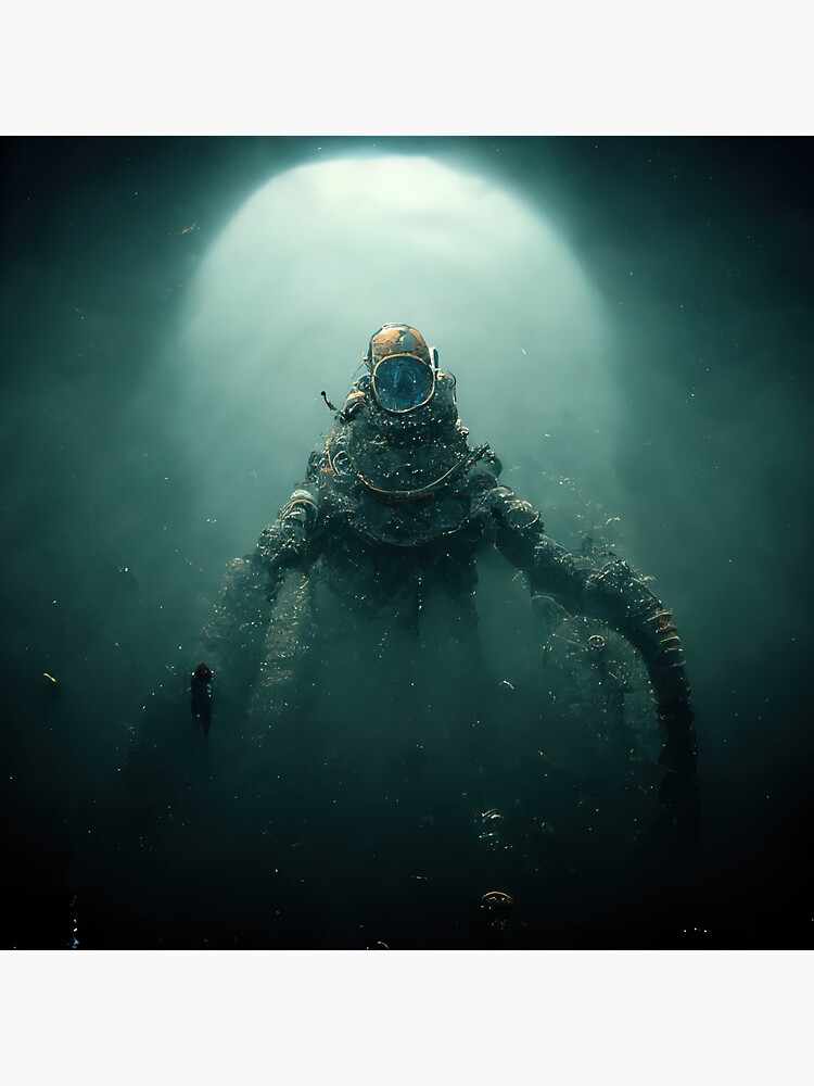 "Underwater Horror" Sticker for Sale by WillSci-Mons | Redbubble