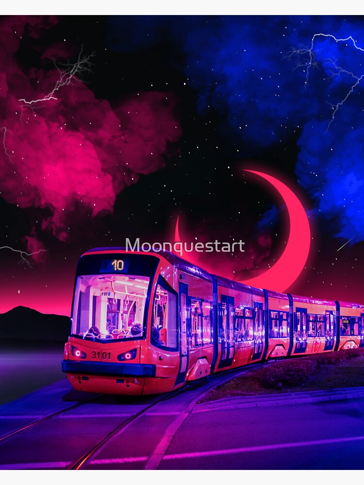 "Midnight Subway" Sticker for Sale by Moonquestart | Redbubble