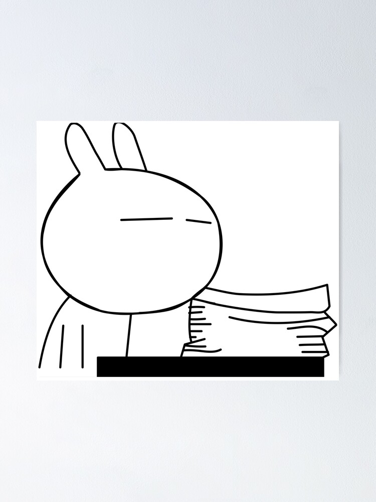 "Tuzki 4 - Work Work!" Poster by amlpdiu | Redbubble