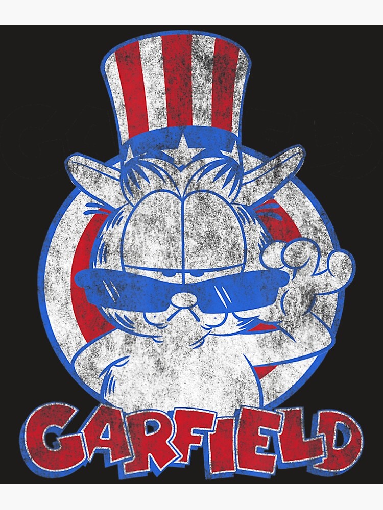 "Garfield Patriotic American Flag Hat And Shades " Poster for Sale by ...