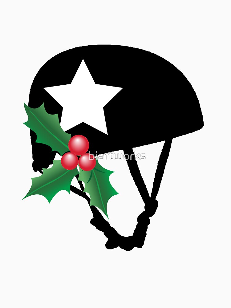 "Holly Jammer Helmet, Roller Derby Christmas Skating" T-shirt by ...
